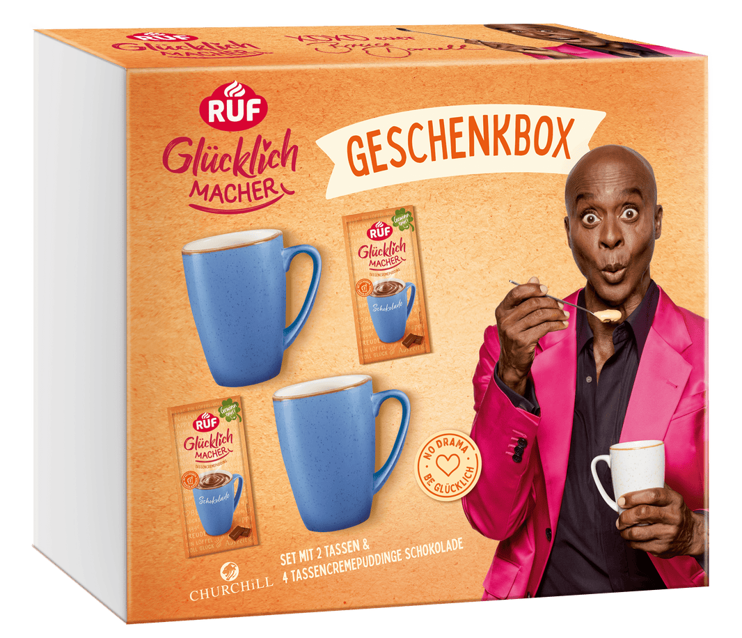 Glücklichmacher Tassenpudding Geschenkboxen