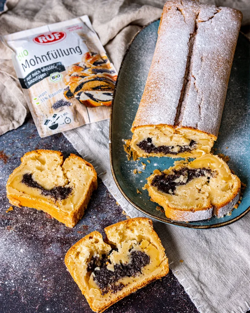 Mohnkuchen mit Pudding – besonders saftig mit Spezialzutat